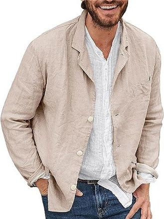 Generic Chemise ample de couleur unie pour homme, chemise d&eacute;contract&eacute;e &agrave; manches longues, chemise classique essentielle, chemise l&eacute;g&egrave;re et douce, haut confort