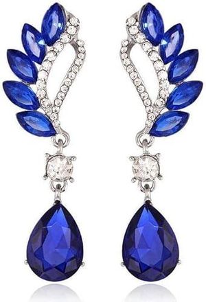 Generic &Agrave; la Mode 5 Couleurs Longues Boucles doreilles en Cristal pour Femmes Ailes dange Zircon cor&eacute;en Choses Bijoux accessoiresOp&eacute;ration Facile