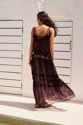 Next Strandkleid Maxikleid Netzstoff mit gesch&uuml;rten Tr&auml;gern (2-tlg)