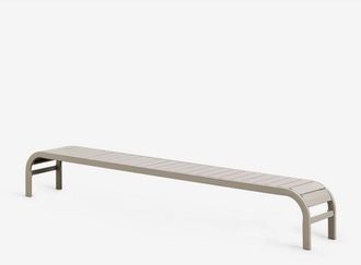 Sklum Sklum - Table dappoint pour chaise longue en acier Marietta Moka Brown