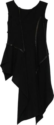 Yohji Yamamoto robe en laine - Noir