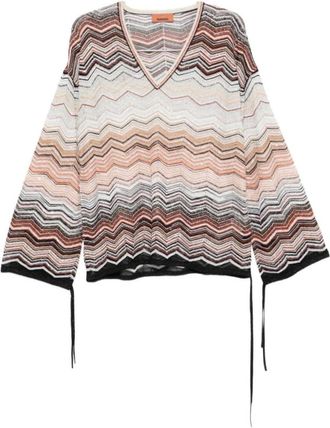 Missoni Femme, Blouses et Chemises, Multicolore, Taille: 36 FR Chemisier &agrave; motif chevron
