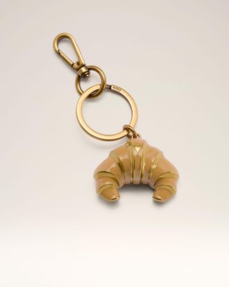 Ami Ami Paris - Porte-Cl&eacute;s Dor&eacute; Croissant Ami De Coeur en M&eacute;tal Ambre - TU - Unisex