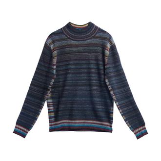 Paul Smith Lupetto Merinos Riga Nascosta - - Knitwear - Herren - Mehrfarbig - L