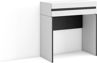 Skraut Home Skraut Home - Schminktisch, Frisiertisch mit Stauraum, 70x75x35 cm, mit Schublade, Schlafzimmer, Moderner Stil, Wei&szlig;