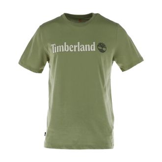 Timberland Bedrucktes Kurzarm-Baumwoll-T-Shirt - - Tops - Herren - Gr&uuml;n - S