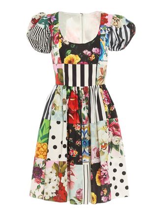 Dolce & Gabbana Robe Au Genou - Sicilian Patchwork