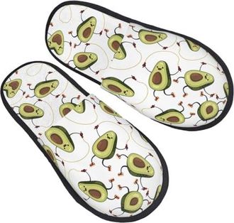 Generic L&eacute;g&egrave;re Pantoufles Impression davocats de dessin anim&eacute; amusant Chaussures de Maison Confortable Chaussons en Peluche pour Adulte Homme Femme M