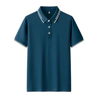 Generico T-shirt type polo pour homme &agrave; manches courtes, t-shirt de golf avec boutons, chemise de tennis basique &agrave; manches courtes, chemise fonctionnelle pour 