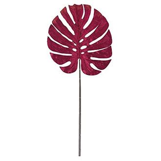 Villa D'Este Home Tivoli Zweig Jungle Blatt gro&szlig; rosa H. 60 cm, Xmas