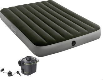 Intex Full DURA-Beam Prestige AIRBED with Battery Pump