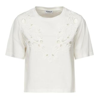 Dondup Wei&szlig;e T-Shirt- und Polo-Kollektion - - Tops - Damen - Wei&szlig; - M