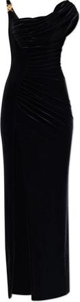 Versace Samtkleid mit Drapierung - - Dresses - Damen - Schwarzk - S