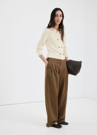 Mango Veste maille boutons &eacute;cru - Femme - XS - MANGO