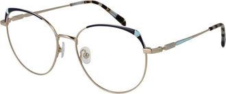 Pucci Femme, Accessoires, Jaune, Taille: ONE Size Montures Optiques Femmes Or Style Rond