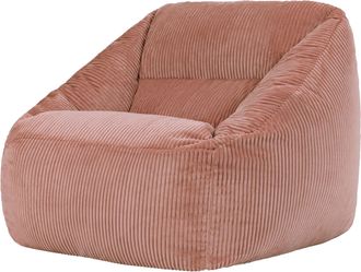 Icon Brand Natalia Sitzsack Sessel für Erwachsene, Rosa, Flauschiger Cord Stoff, Riesen Sitzsack Cord mit Füllung, Bean Bag Chair, Bequemer Sessel Wohnzimmer, Lo