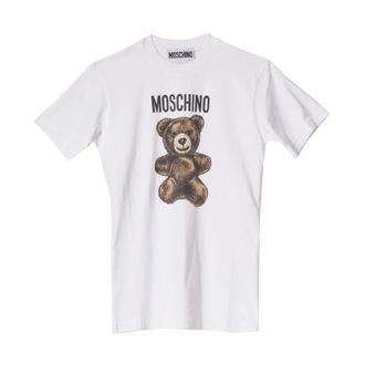Moschino Adrian B&auml;r T-shirt Wei&szlig; Baumwolle Kurzarm - - Tops - Damen - Wei&szlig; - XL