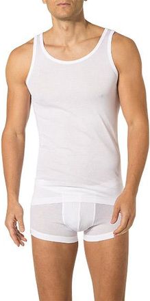 Novila Herren Tanktop weiß Baumwolle unifarben