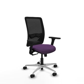 Piqueras y Crespo Computer-Rollstuhl Zulema mit 3D-Armen, h&ouml;henverstellbare Lendenwirbelst&uuml;tze, ausgestattet mit 3 Positionen und Schneideschaum, Schwarz/Violett