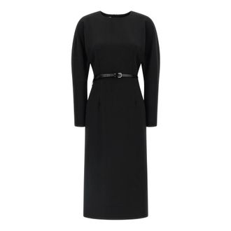 P.A.R.O.S.H. Phedra Midi Dress - - Dresses - Damen - Schwarzk - S