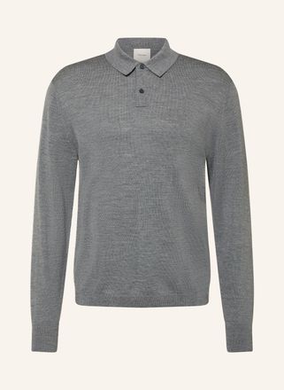 Calvin Klein Strick-Poloshirt grau