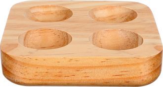 NUOBESTY Holz eierhalter Sch&uuml;tzender Eieraufbewahrungstablett Robustes K&uuml;chen organizer design Platzsparend f&uuml;r K&uuml;hlschrank und Tischdekoration Praktisches Hau