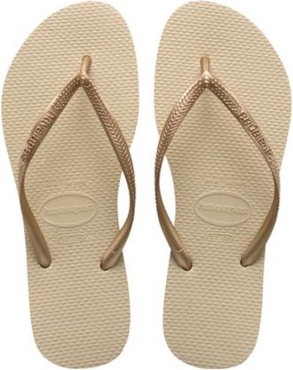 Havaianas Slim, Tongs &Eacute;l&eacute;gantes, Durables et Polyvalentes, avec Semelle Textur&eacute;e pour Adh&eacute;rence et Soutien, Femme