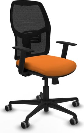 Piqueras y Crespo Alfera verstellbarer Stuhl mit 1D-Armlehnen, h&ouml;henverstellbare Lendenwirbelst&uuml;tze, ausgestattet mit Syncro/Traslack und Schneideschaum, mit Rollen 65 