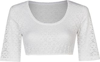 Nina Von C. Halbarm Dirndlbluse Suna Bio Baumwolle 40463327 | Weiß (DE/NL/SE/PL, Numerisch, 44, Regular, Regular, Weiß)