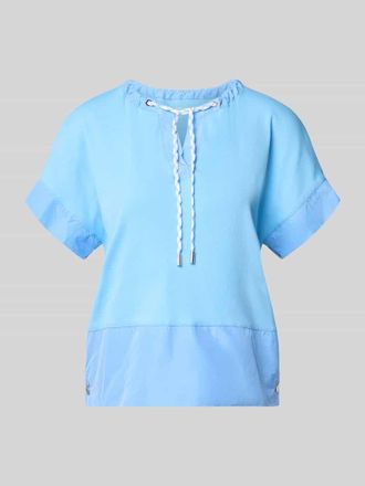 Marc Cain T-Shirt mit Tunikakragen und Kordelzug