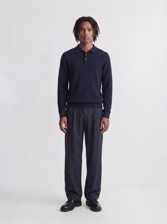 Jack & Jones Polokragenpullover JPRBLURILEY KNIT POLO LS Baumwolle