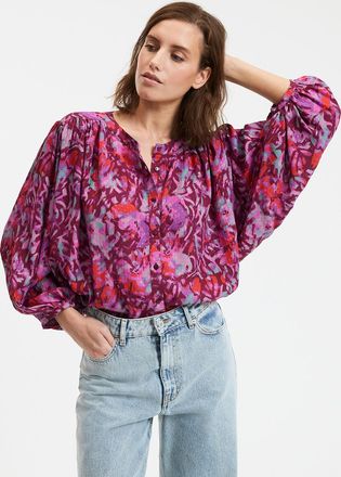 La Redoute Collections Chemise Col Mao Imprim&eacute; Floral Manches 3/4