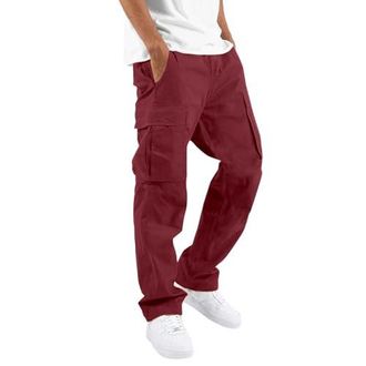Generic Pantalon cargo pour homme, pantalon de jogging cargo extensible avec poche, pantalon de combat, gym, course &agrave; pied, v&ecirc;tements de sport, pantalon de su