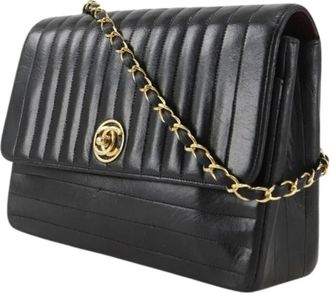Chanel Sac &agrave; bandouli&egrave;re Pre-owned Mademoiselle en cuir de veau - Femme - Pre-owned - Noir - Taille: ONE Size
