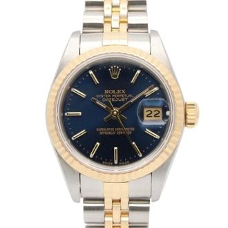 Rolex Pre-owned Datejust 69173 Montre-bracelet - Femme - Pre-owned - Bleu - Taille: ONE Size