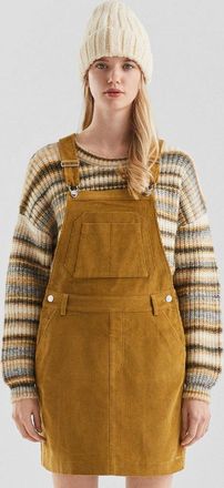 QS by s.Oliver Minikleid Kleid Mini-Latzkleid aus Cord