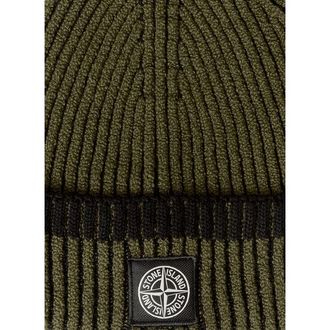 Stone Island Bonnet en laine m&eacute;lang&eacute;e