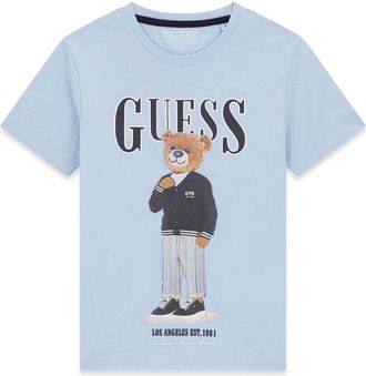 Guess T-Shirt L6GI09 K8HM4 Himmelblau Regular Fit