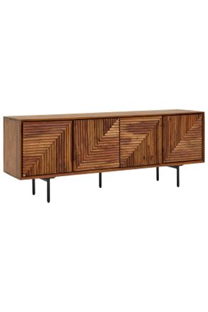 MID.YOU Mid.you Sideboard, Sheesham, Holz, Sheesham, massiv, 140x54x33 cm, stehend, handgemacht, Holzm&ouml;bel, Kleinm&ouml;bel Holz, Holzkommoden, Sideboards Holz