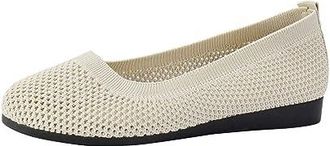 Generic Chaussures de loisirs pour femme - Chaussures orthop&eacute;diques respirantes &agrave; enfiler - Semelle souple - Chaussures de marche l&eacute;g&egrave;res - Confortables - Lar