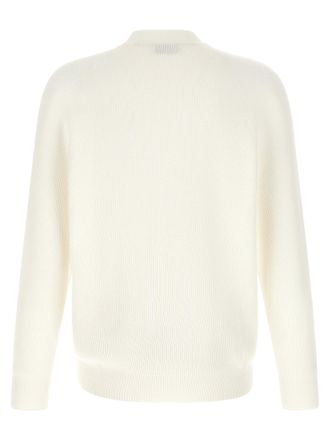 Brunello Cucinelli Mens White Cotton Cardigan Clothing