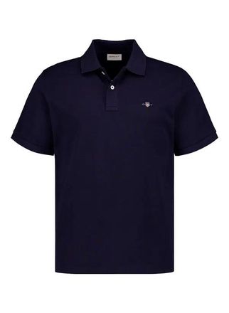 GANT Herren Polo-Shirt blau Baumwoll-Piqu&eacute;