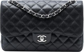 Chanel Hobo Bags - Jumbo Classic Caviar Double Flap - Gr. unisize - in Schwarz - f&uuml;r Damen