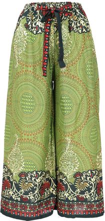 Guru Shop Palazzohose, Schlaghose, Boho Sommerhose, Hippie Goa Hose - Gr&uuml;n, Damen, Synthetisch