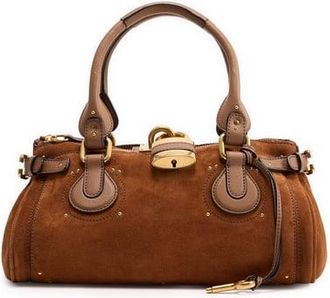 Chlo&eacute; Sac &eacute;paule Paddington en cuir de veau daim