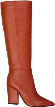 Sergio Rossi Stiefel - Leather Heel Boots - Gr. 35 (EU) - in Braun - für Damen