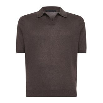 Tagliatore Homme, Pulls, Brun, Taille: L Keith Knit Polo