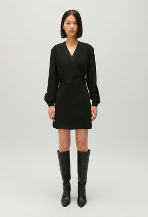 Claudie Pierlot Robe courte cache-caur noir