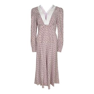 Alessandra Rich Kleines Kleid mit Rosenmuster - - Dresses - Damen - Lila - S