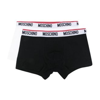 Moschino Boxershorts mit Logo-Bund Schwarz Wei&szlig; - - Underwear - Herren - Mehrfarbig - 2XL